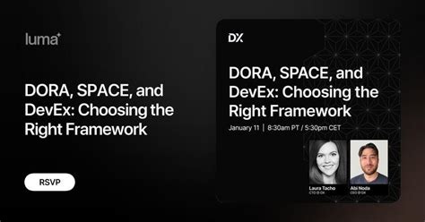 Dora Space And Devex Choosing The Right Framework · Luma Andrew Beech