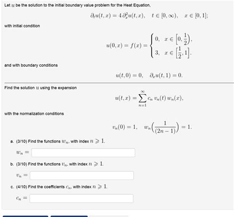 Solved Let U Be The Solution To The Initial Boundary Value
