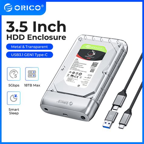 ORICO Inch Transparent Type C Hard Drive Enclosure Metal HDD Case Support Auto Sleep Lazada PH