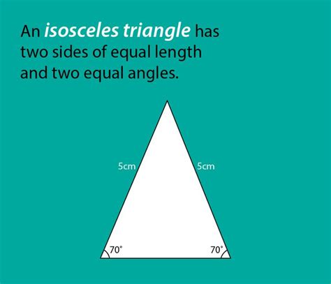 An Isosces Triangle Has Two Sides Of Equal Length And Two Equal Angles