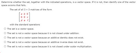 Solved Determine Whether The Set Together With The Chegg