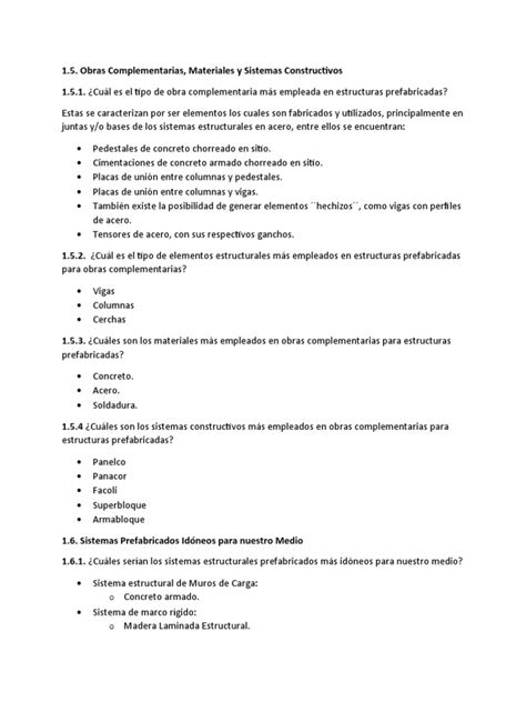 Obras Complementarias Pdf Fundación Ingeniería Hormigón