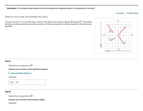 Mastering Physics Components Of Vectors Description This Problem Asks Students To Find The