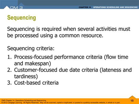 Ppt Operations Scheduling And Sequencing Powerpoint Presentation Id