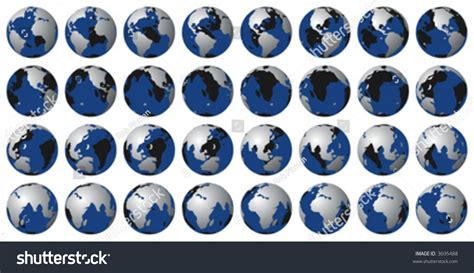 Earth Rotation Vector Can Be Used Stock Vector Royalty Free 3695488