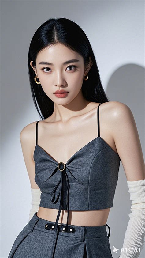 亚洲女人，高腰，完美的眼睛，完美的脸，高雅衣服，时尚人像摄影，简约背景，高级气场，32k超高清， 6