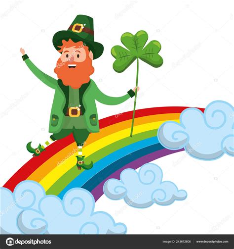 Lindo Duende Arcoiris Clipart