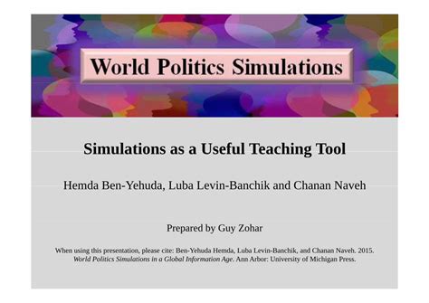 Pdf Simulations As A Usefulsimulations As A Useful Teaching Tool