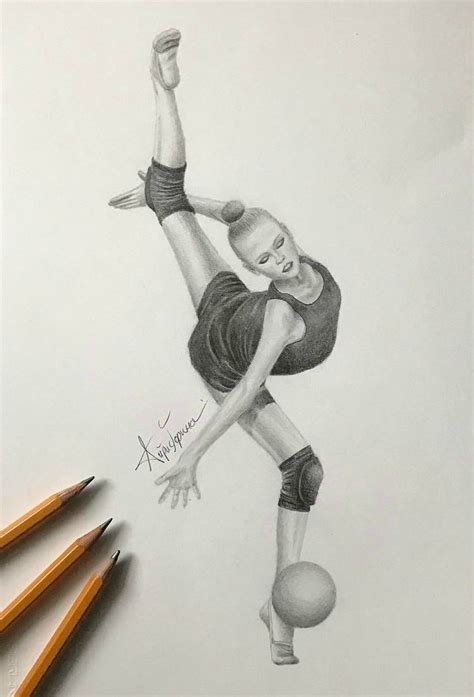 Pin By Awen Bree On Rhythmic Gymnastics Illustrated Dancing Drawings