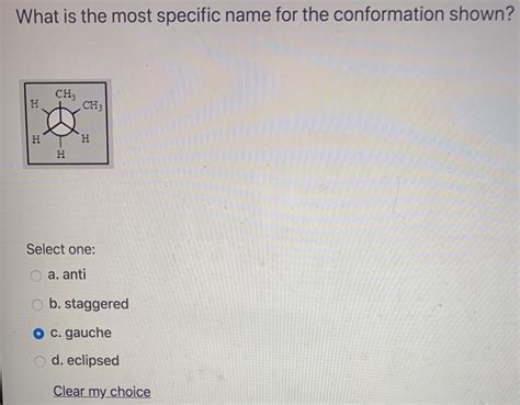 Solved Which Of The Following Configurations Corresponds To Chegg