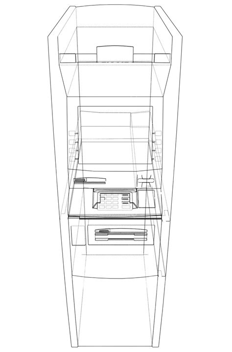 Atm Bank Cash Machine Concept Vector Payment Terminal Vector Vector