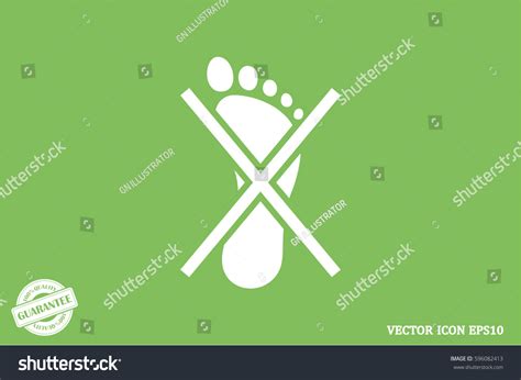 No Bare Feet No Walking Icon เวกเตอร์สต็อก ปลอดค่าลิขสิทธิ์