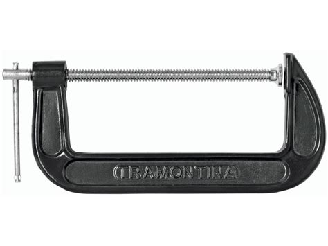 Grampo Tipo C Sargento 8 Polegadas Corpo Em Ferro Fundido Pintura Eletrostatica Tramontina