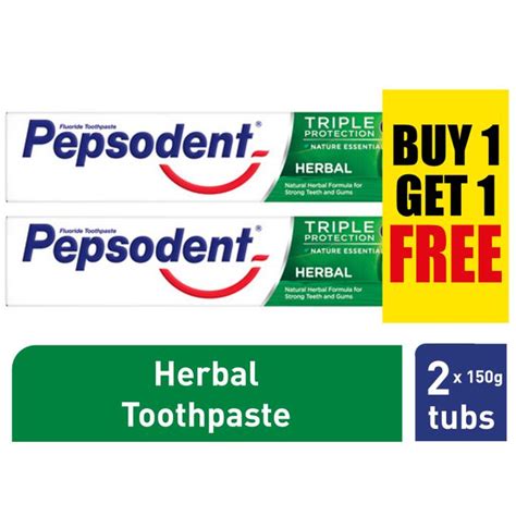 Pepsodent Triple Protection Herbal Toothpaste Buy One Get One Free