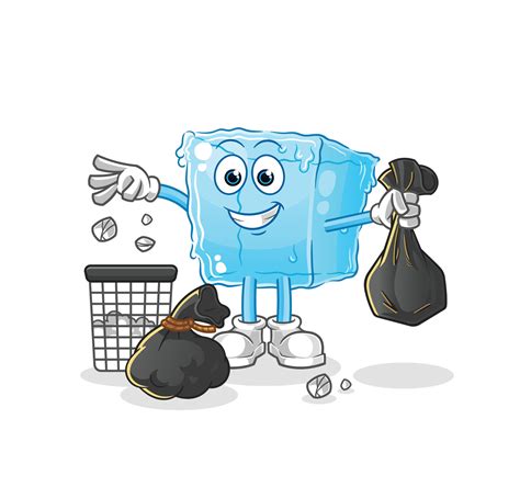 Ice Cube Character Vector 10103689 Vector Art At Vecteezy
