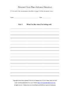 Personal Crisis Plan Advance Directive Personal Crisis Plan Advance Directive Pdf PDF4PRO