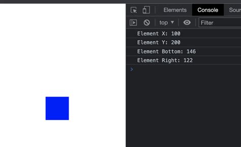 Координаты html элемента javascript