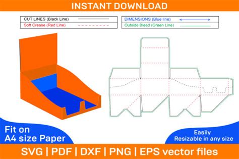 Pop Box Dieline Template And 3d Vector Graphic By Designconcept · Creative Fabrica