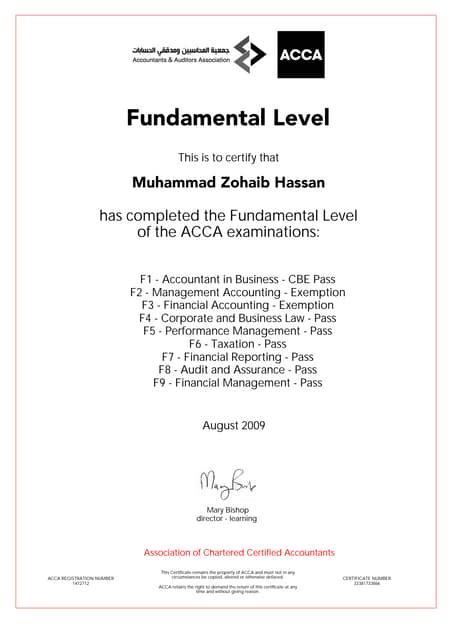 Acca Fundamental Level Pdf
