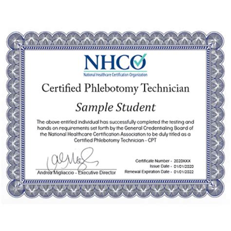 Replica Phlebotomy Certificate Maker Validgrad