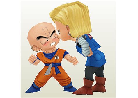 Chibi Krillin And Android 18 Kit168 Shop Đồ Chơi Mô Hình Giấy Papercraft Toy