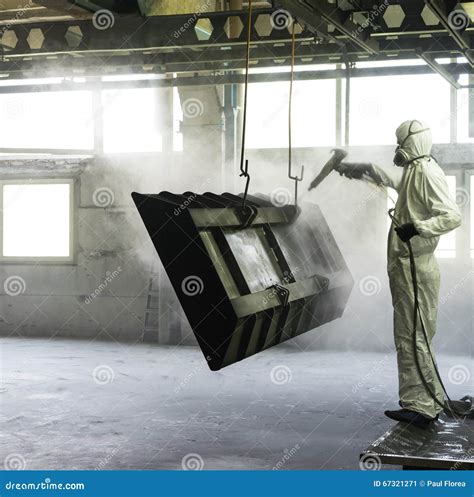 And Blasting A Metal Stock Image Image Of Dust Craft 67321271