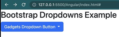 Bootstrap Dropdown Naukri Code