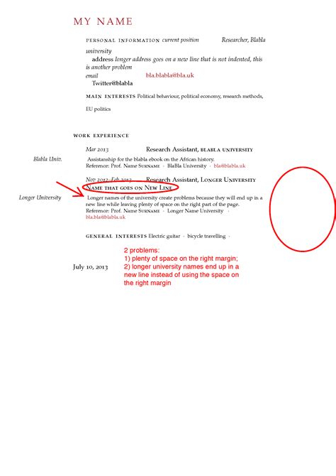 margins page width problem in cv koma script tex latex stack