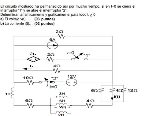 Cómo resolver El circuito mostrado ha permanecido asi Chegg