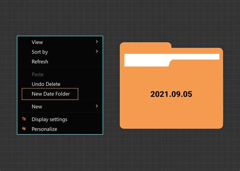 Create Date Named New Folder D Design