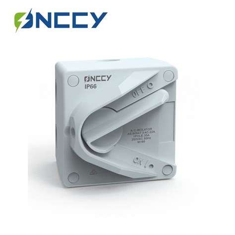 PV Array DC Isolator Switch IP66 AC500V 20A 35A 63A IEC SAA TUV CE Isolation Switch Easy To