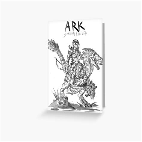 Ark Survival Evolved Fan Art Greeting Card For Sale By Bunnyflufferz