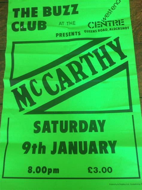 Jo And Danny Green Man The Buzz Club Music And Our Bands — The Wonderful Mccarthy Featuring Tim