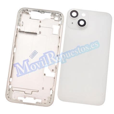 Carcasa Intermedia Con Tapa Trasera Para IPhone 14 Blanco