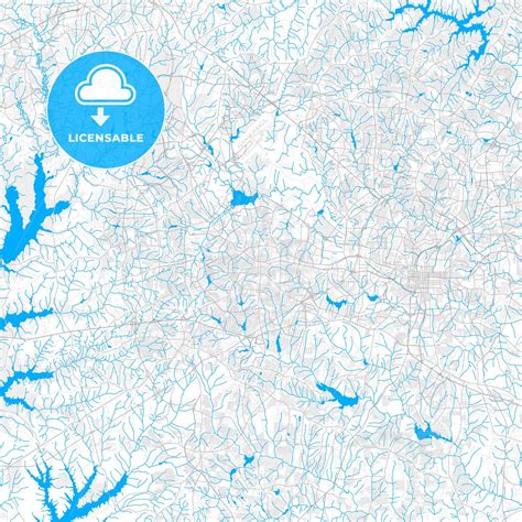 Rich Detailed Vector Map Of Cary North Carolina Usa Hebstreits