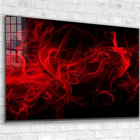 Red Art Glass Etsy