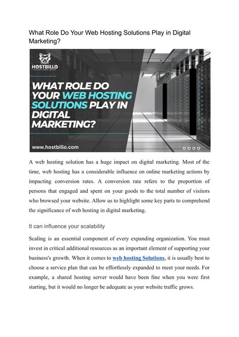 Ppt What Is The Importance Of Web Hosting Solutions In Digital Marketing Powerpoint