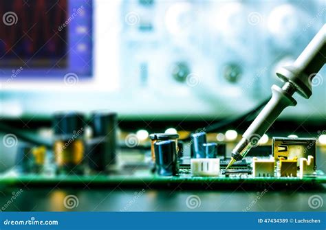 Soldering Electronic Circuit Board Stock Image Image Of Hand Electronics 47434389