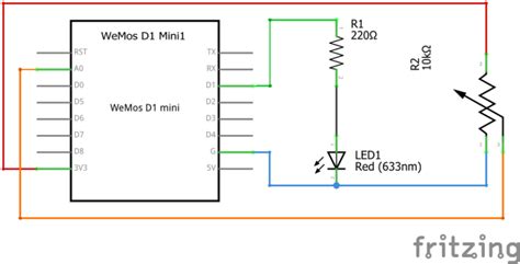 Управление на Led с потенциометър и Esp8266 чрез Pwm Ardudevelopeu