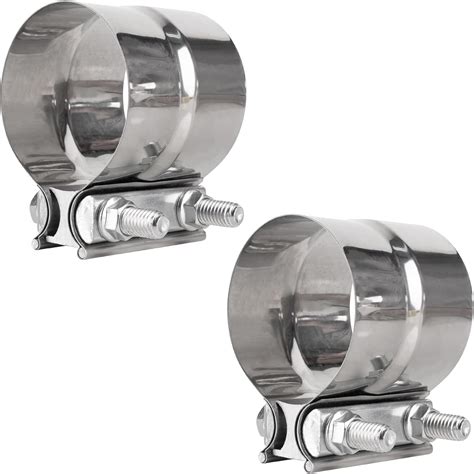 Bluestars 3 Exhaust Clamp 2 Pack 304 Stainless Steel Lap