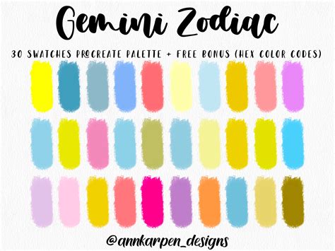 Gemini Color Chart Art Board Print