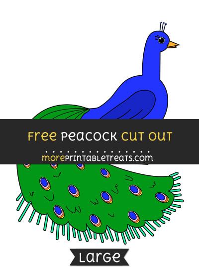 Peacock Cut Out Large