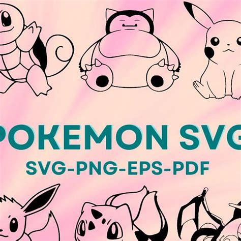 Pokemons Outline Svg Etsy