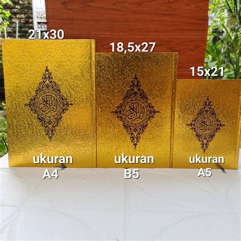 Jual Alquran Cover Emas Ukuran Tanggung A5 Al Quran Kertas Hvs Quran