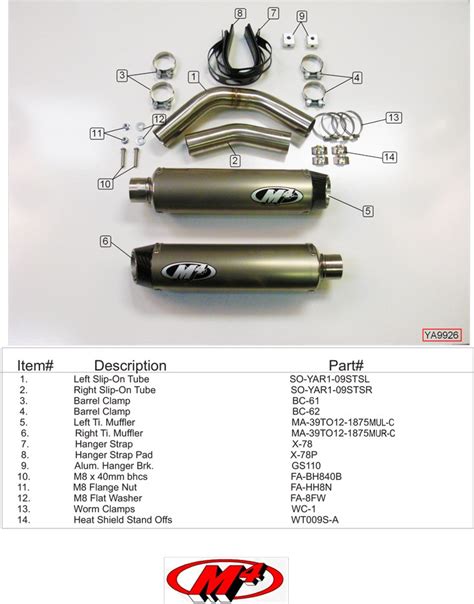 2009 14 Yamaha Undertail Slip On Titanium Shop M4 Exhaust