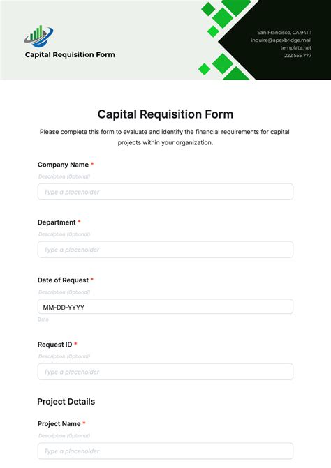 Free Asset Requisition Form Template To Edit Online