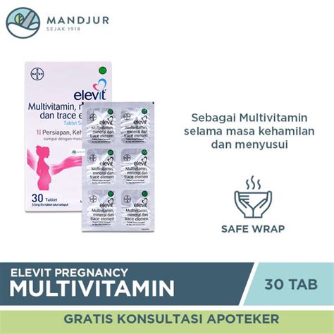 Jual Elevit Pregnancy Multivitamin 30 Tablet Suplemen Untuk Ibu Hamil