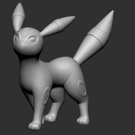 Umbreon Pokemon 3d Model 3d Printable Cgtrader