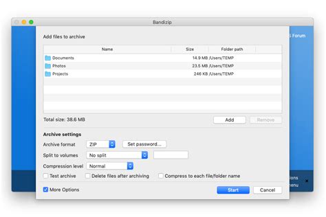 Bandizip Mac Screenshots