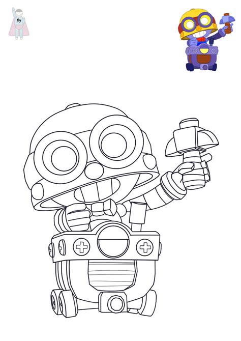 Brawl Stars Free Coloring Pages Carl